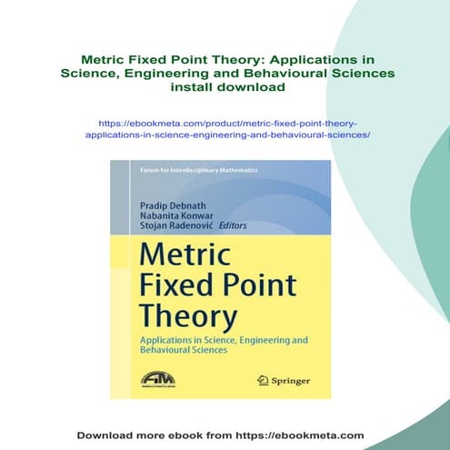 Metric Fixed Point Theory: Applications in Science, Engineering and Behavioural Sciences | PDF