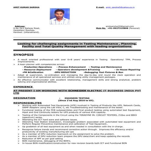 Amit cv | PDF