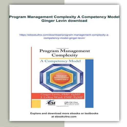 Program Management Complexity A Competency Model Ginger Levin | PDF