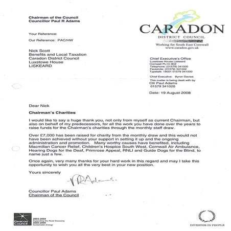 Caradon lottery letter | PDF