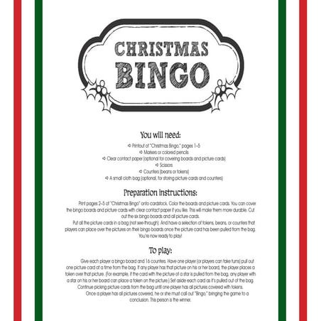 Christmas bingo-Black and white | PDF