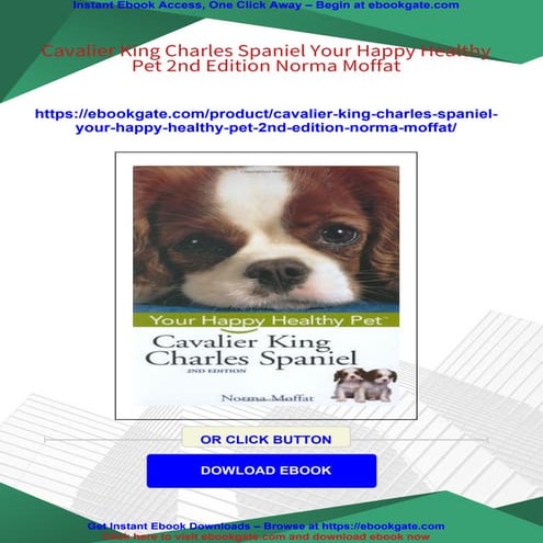Cavalier King Charles Spaniel Your Happy Healthy Pet 2nd Edition Norma ...
