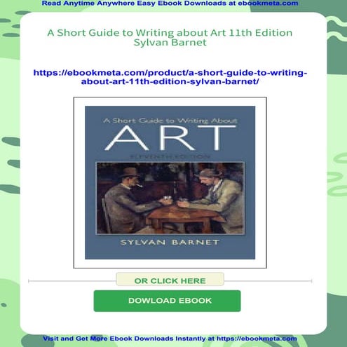 A Short Guide to Writing about Art 11th Edition Sylvan Barnet | PDF