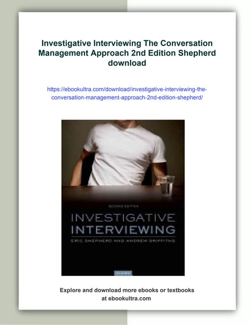 The PEACE Model of Investigative Interviewing | PPTX