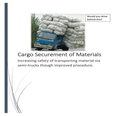 Cargo Securement of Materials - Complete Copy | PDF