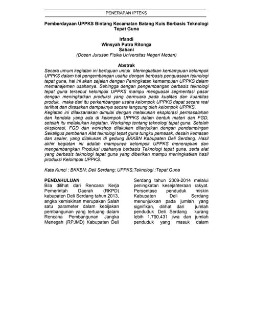 Paparan posyantek 2 revisi | PPT