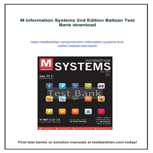 M Information Systems 2nd Edition Baltzan Test Bank | PDF