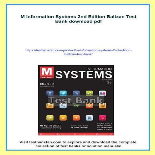M Information Systems 2nd Edition Baltzan Test Bank | PDF