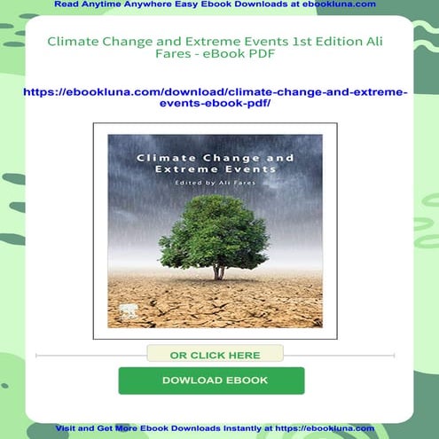 Climate Change and Extreme Events 1st Edition Ali Fares - eBook PDF | PDF
