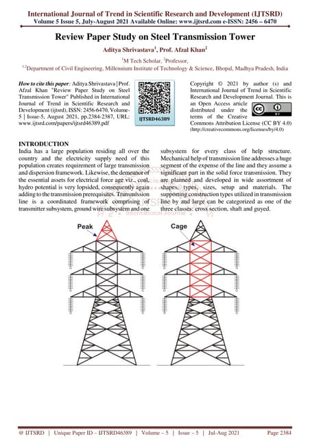 Electrical Transmission Tower: Types, Design and Parts | PPT