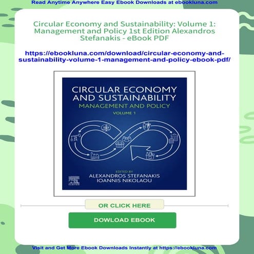 Circular Economy and Sustainability: Volume 1: Management and Policy ...