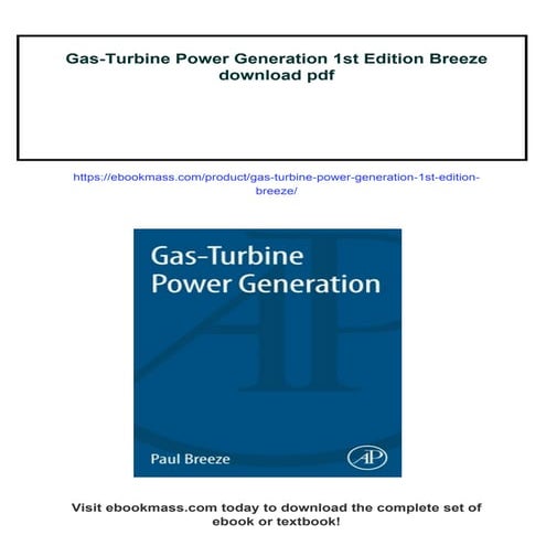 Gas-Turbine Power Generation 1st Edition Breeze | PDF