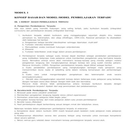 347383586 tugas-resume-pembelajaran-terpadu-modul-1-6-docx | PDF