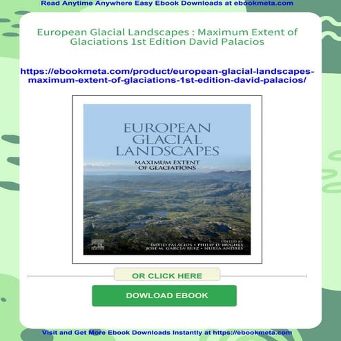 European Glacial Landscapes : Maximum Extent of Glaciations 1st Edition ...