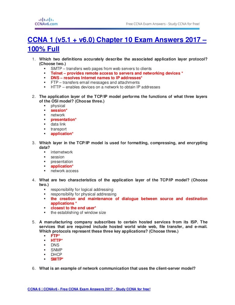 Ccna1 V60 Chapter 2 Exam Answer 2017 100 Ccna Exam