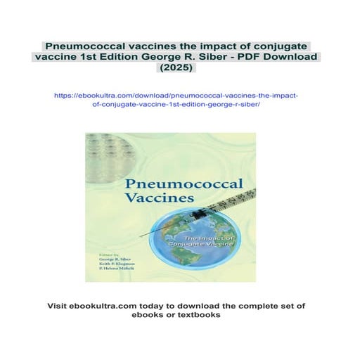 Pneumococcal vaccines the impact of conjugate vaccine 1st Edition ...