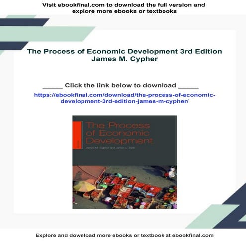 The Process of Economic Development 3rd Edition James M. Cypher | PDF