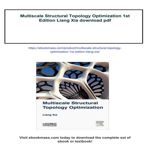 Multiscale Structural Topology Optimization 1st Edition Liang Xia | PDF