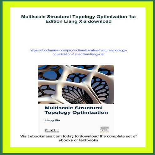 Multiscale Structural Topology Optimization 1st Edition Liang Xia | PDF