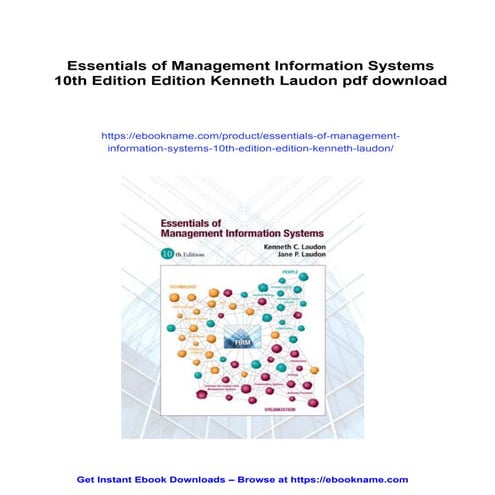 Essentials of Management Information Systems 10th Edition Edition ...