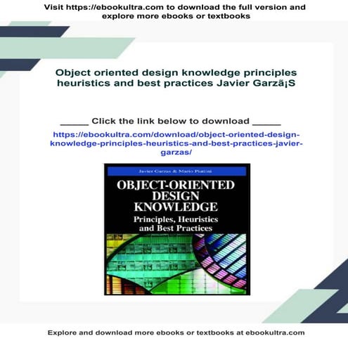Object Oriented Design Knowledge Principles Heuristics And Best