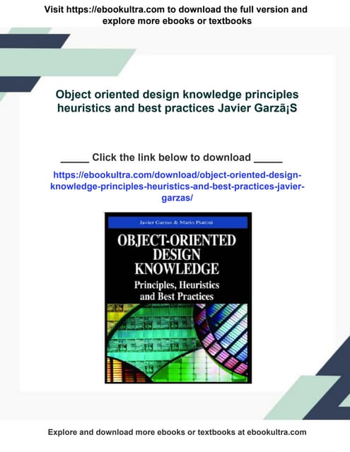Object Oriented Design Knowledge Principles Heuristics And Best