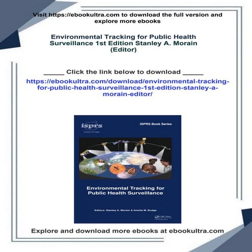 Environmental Tracking for Public Health Surveillance 1st Edition ...