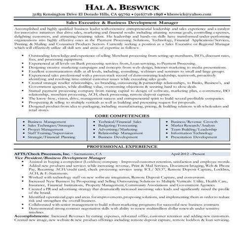 Hal Beswick Resume | DOCX