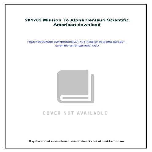 201703 Mission To Alpha Centauri Scientific American | PDF