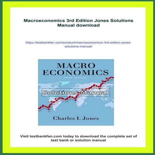 Macroeconomics 3rd Edition Jones Solutions Manual | PDF