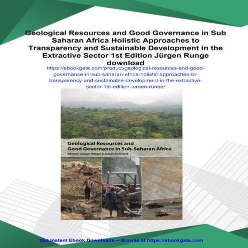 Geological Resources and Good Governance in Sub Saharan Africa Holistic ...