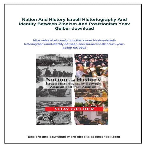 Nation And History Israeli Historiography And Identity Between Zionism ...