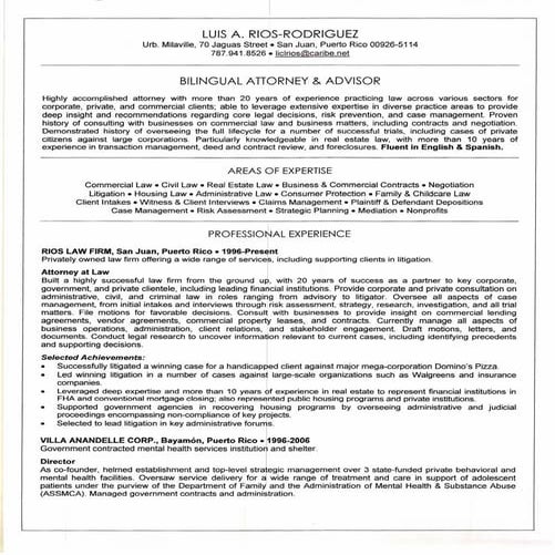 Resume Luis Rios 2016 | PDF | Legal Services Industry | Industries