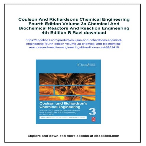Coulson And Richardsons Chemical Engineering Fourth Edition Volume 3a ...