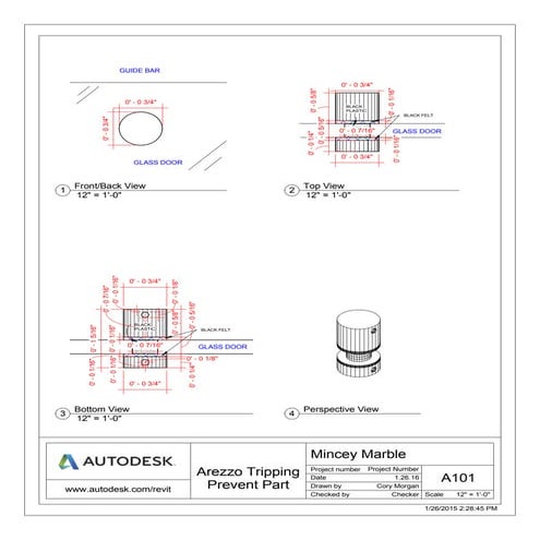 Arezzo Tripping Prevent Part - Sheet - A101 - Mincey Marble | PDF
