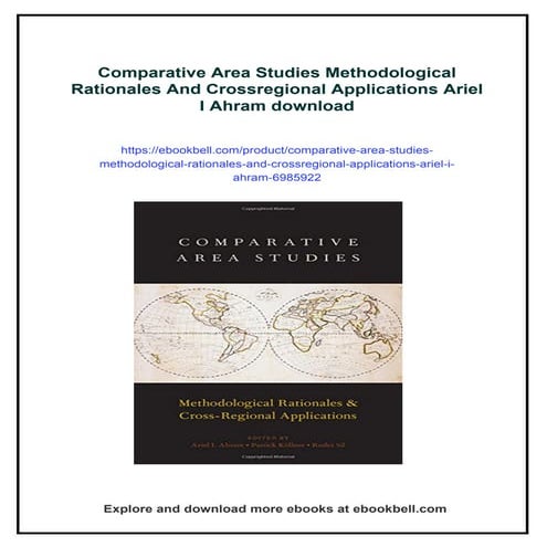 Comparative Area Studies Methodological Rationales And Crossregional ...