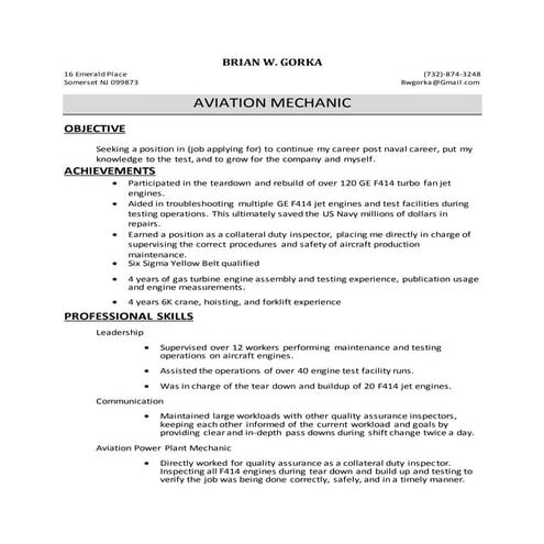 GE Testing Resume | DOCX