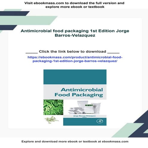 Antimicrobial food packaging 1st Edition Jorge Barros-Velazquez | PDF