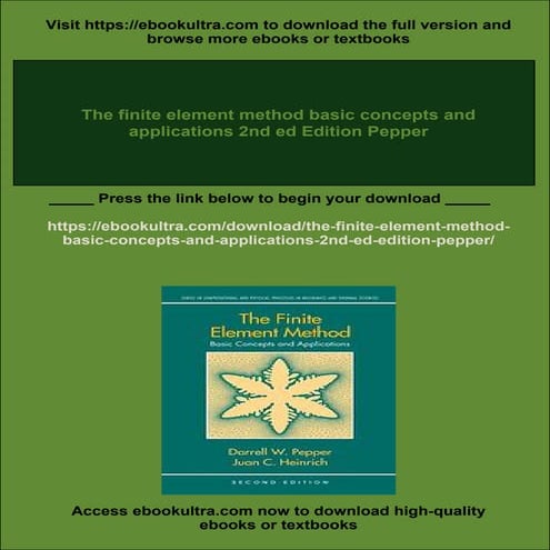 The Finite Element Method Basic Concepts And Applications 2nd Ed 4950