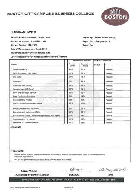 Hospitality Management Certificate N4 | PDF