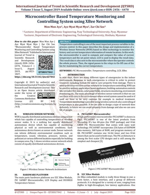 Microcontroller Based Temperature Monitoring And Controlling System
