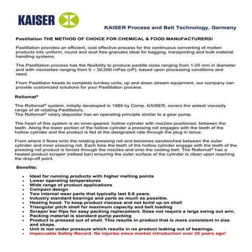 Kaiser Pastillation and Benefits | PDF