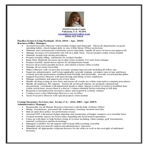 Resume - Susan Benson | PDF