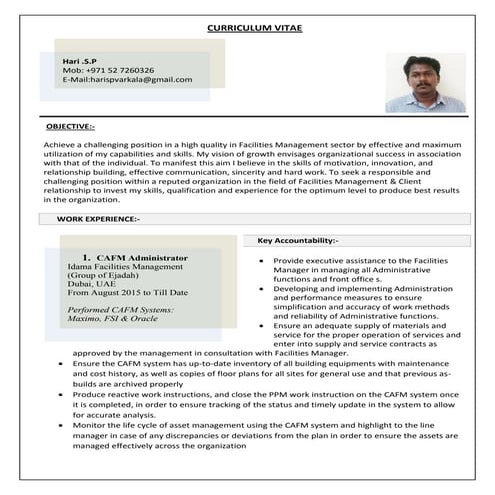 HARI SP CV | PDF