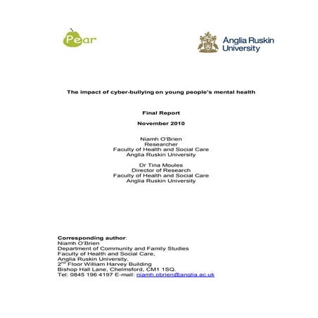 cyber-bullying_report | PDF | Social Networking | Internet