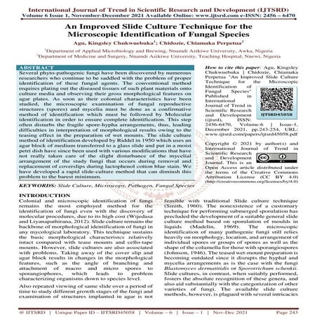 An Improved Slide Culture Technique for the Microscopic Identification ...