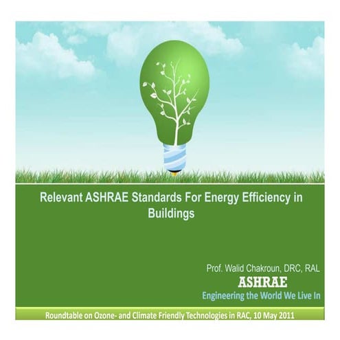 Ashrae standards for energy efficiency in buildings | PDF
