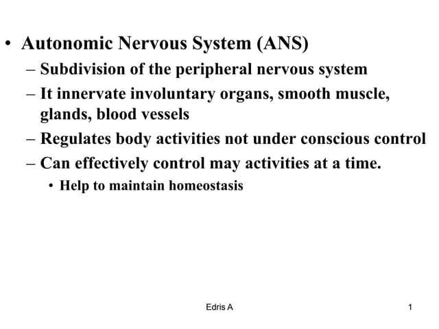 Autonomic nervous system | PPTX