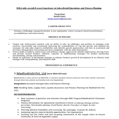 Resume_pooja_Final | DOCX