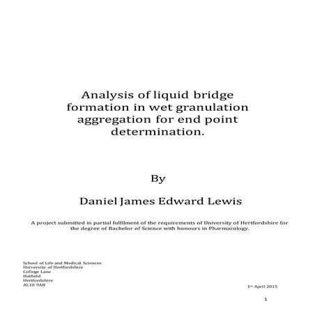 Granulation end point | PPT